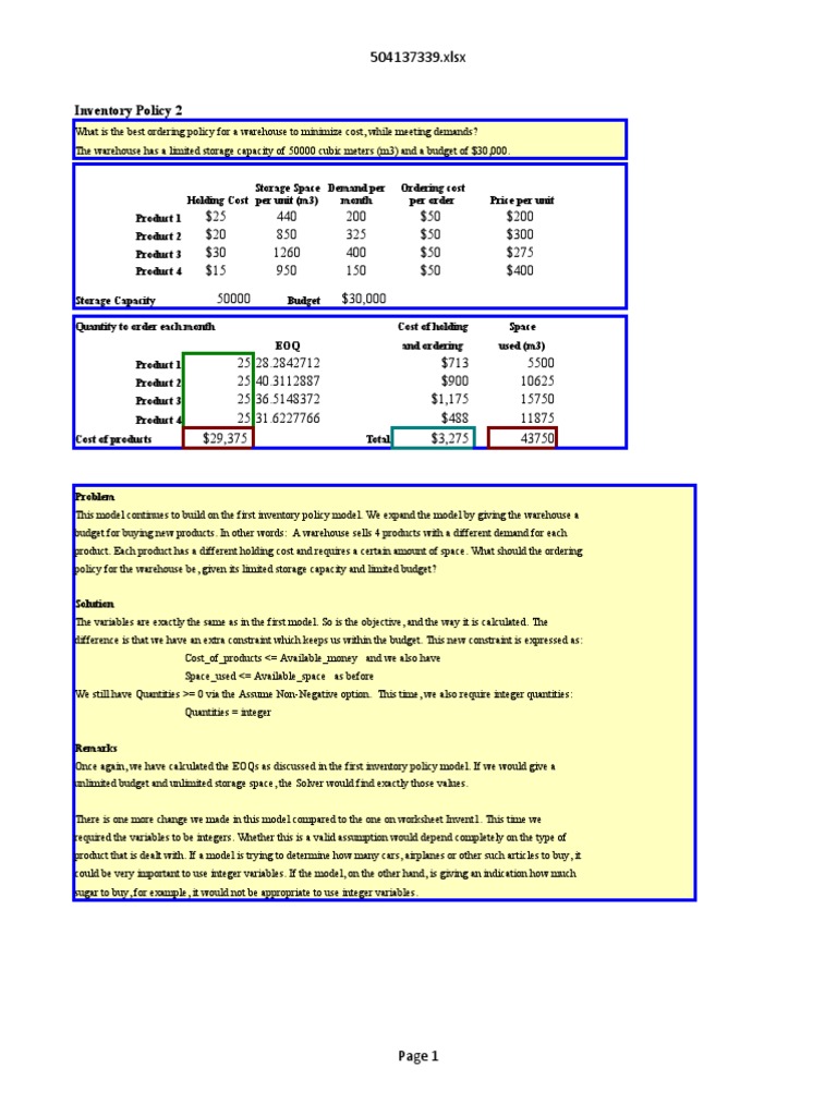 CCA-III - Inventory Optimization | PDF | Inventory | Applied Mathematics