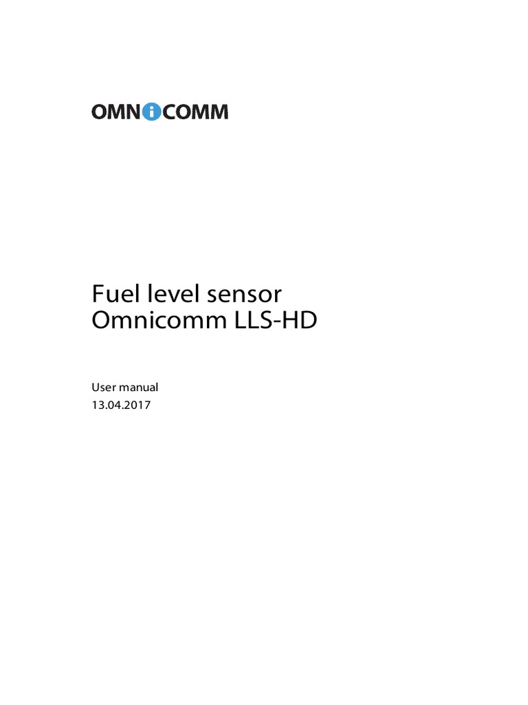 Omnicomm Lls Hd-Manual-En | PDF | Input/Output | Screw