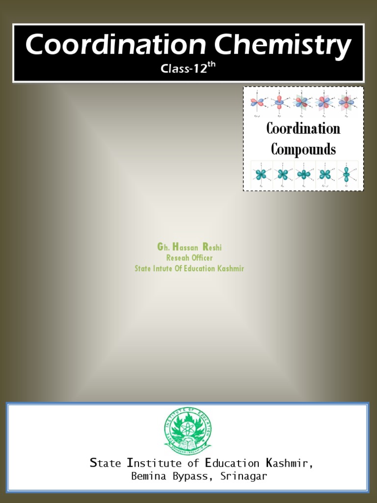 Coordination Chemistry for Class 12 | PDF | Coordination Complex | Ligand