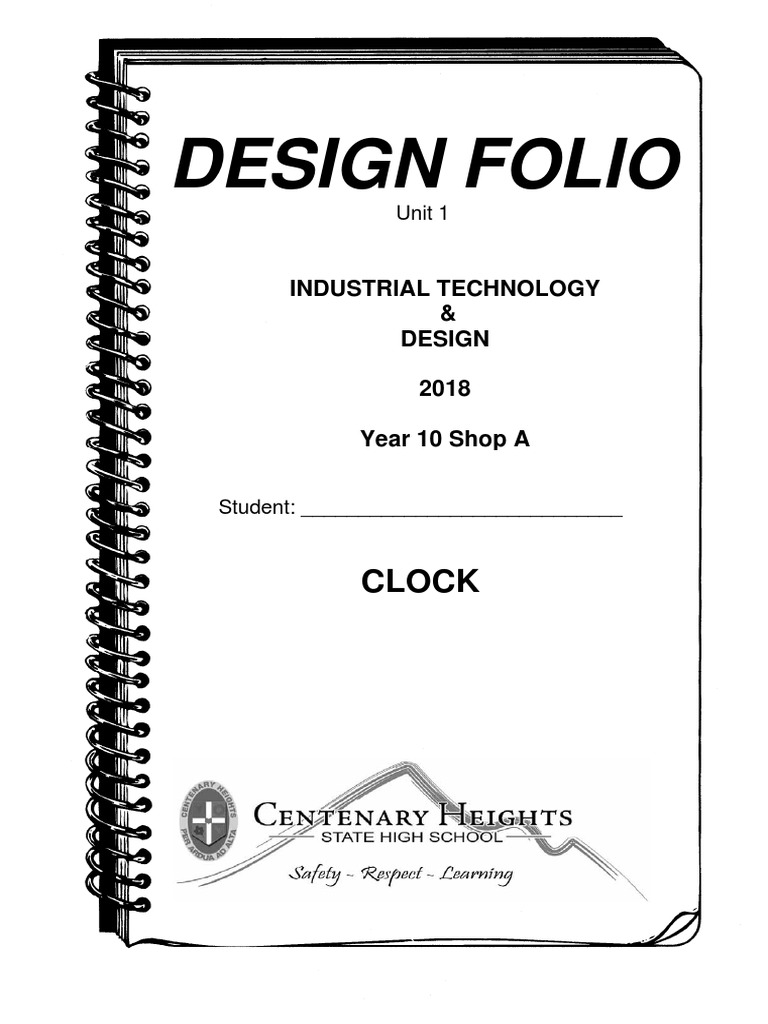 Design Folio: A Student's Clock Project Plan | PDF | Design | Business