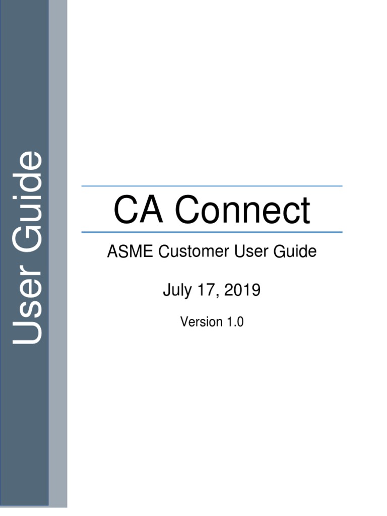 CA Connect ASME User Guide | PDF | United States Postal Service | Icon ...