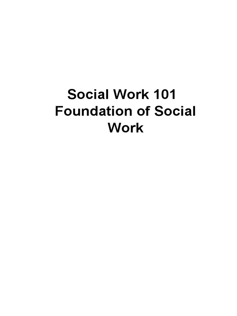 SW 101 - Foundation of Social Work | PDF | Social Work | Community