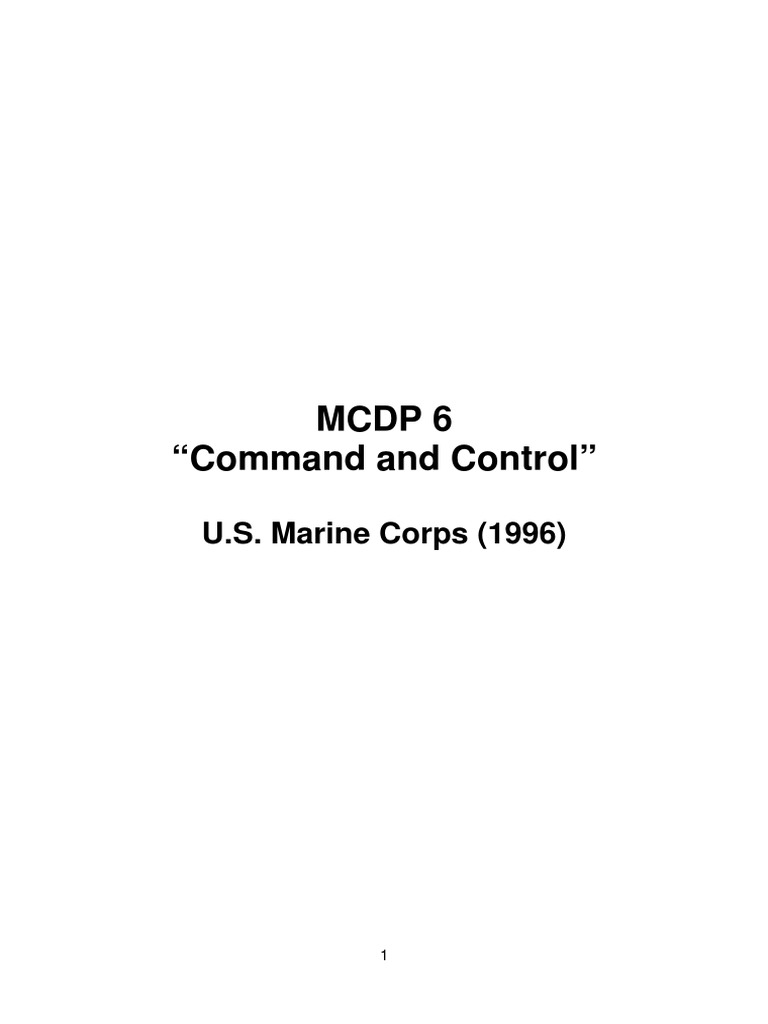 MARINES MCDP 6 COMMAND AND CONTROL Español | PDF | Información | Toma ...