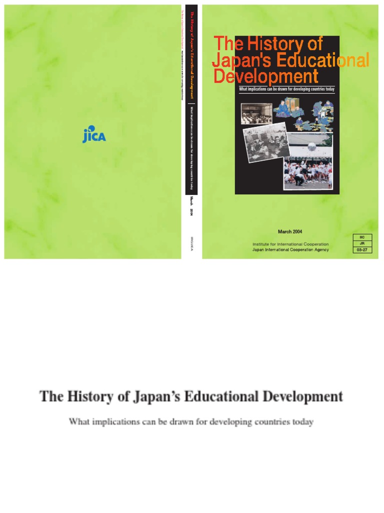 The History of Japan's Educational Development | PDF | Schools | Teachers