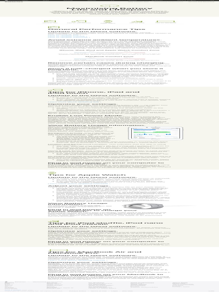 Battery Maximizing Performance Apple | PDF | Apple Watch | Ios
