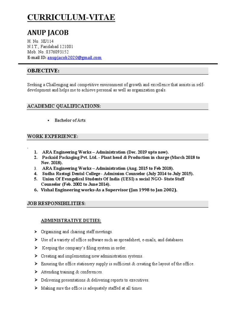 Curriculum-Vitae: Anup Jacob | PDF | Retail | Economies