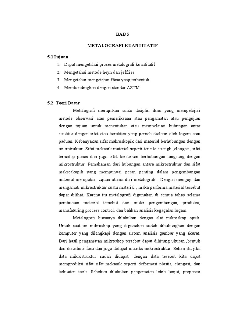 Analisis Metalografi Kuantitatif Heyn | PDF