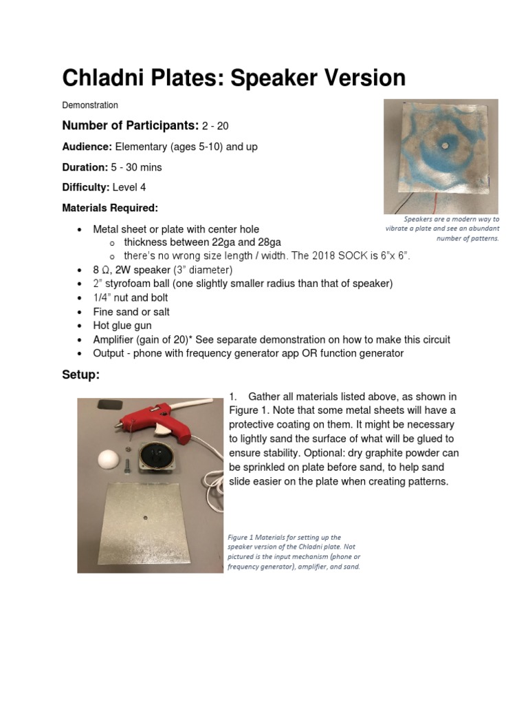 Sps Demos - Chladni Plate Speaker | PDF | Resonance | Normal Mode