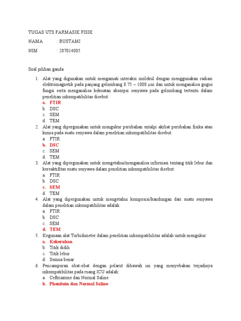 Bustami - TUGAS UTS FARFIS | PDF