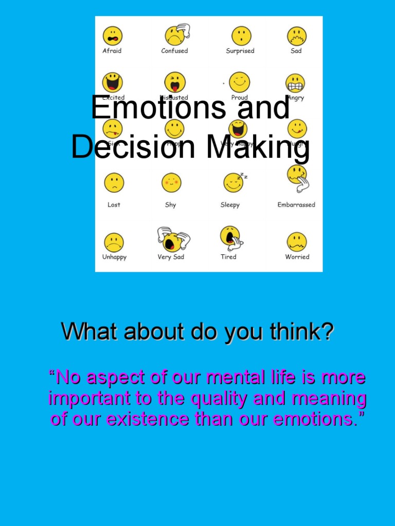 Emotions and Decision Making | PDF | Anger | Feeling