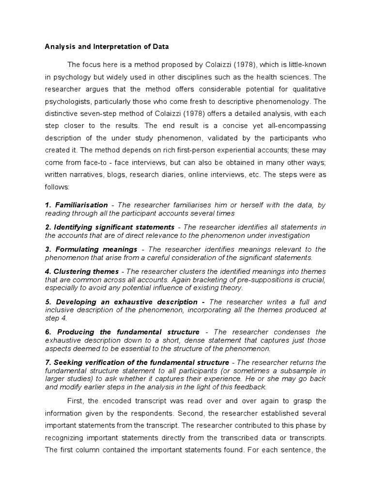 Analysis and Interpretation of Data | PDF | Qualitative Research | Science