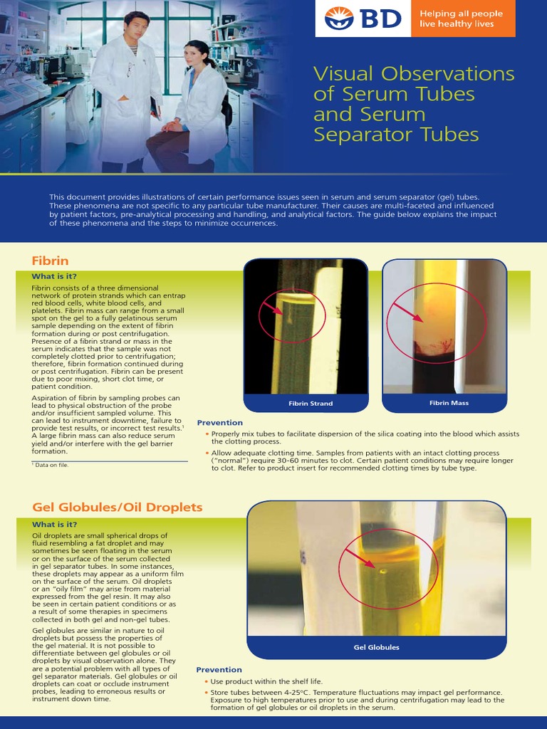 BD Visual Observations | PDF | Coagulation | Blood Plasma
