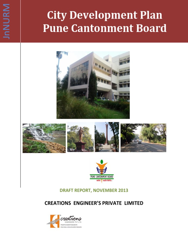 City Development Plan Pune Cantonment Board: Creations Engineer'S ...