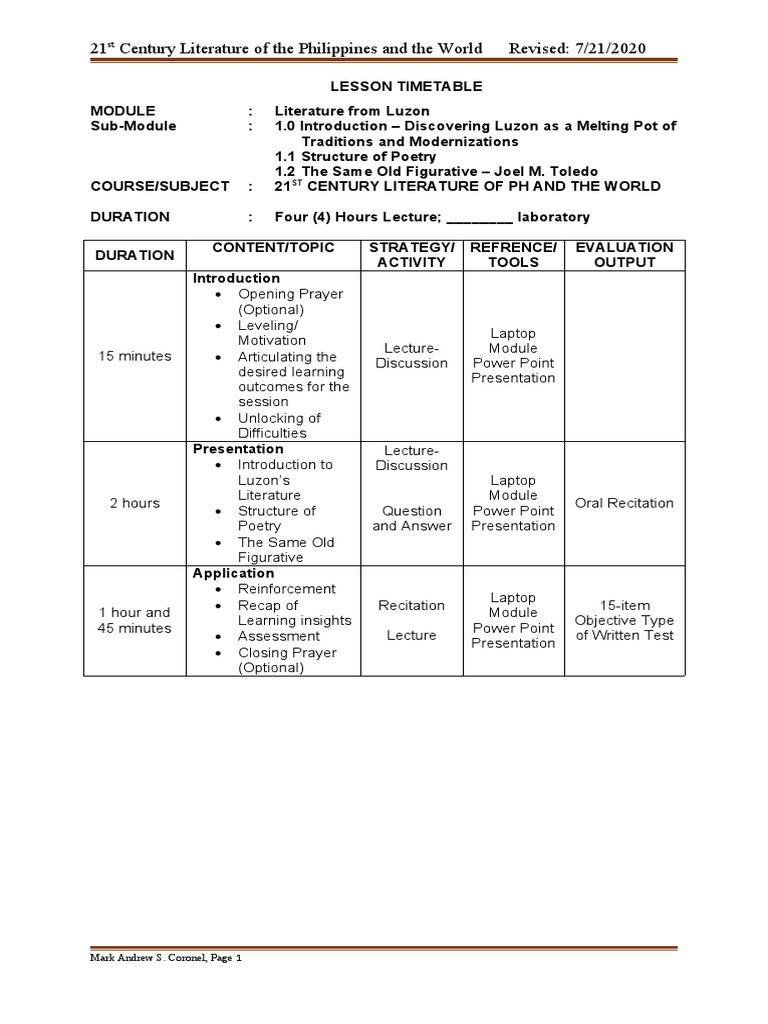 Luzon S Literature Poetry And Context Pdf Sonnets Stanzaic Form