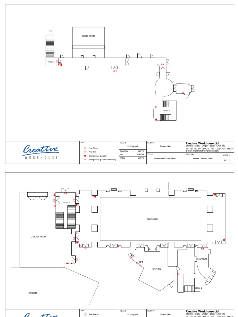 Lower Ground and Main Hall Floor Plans of Gibson Hall | PDF | Buildings ...
