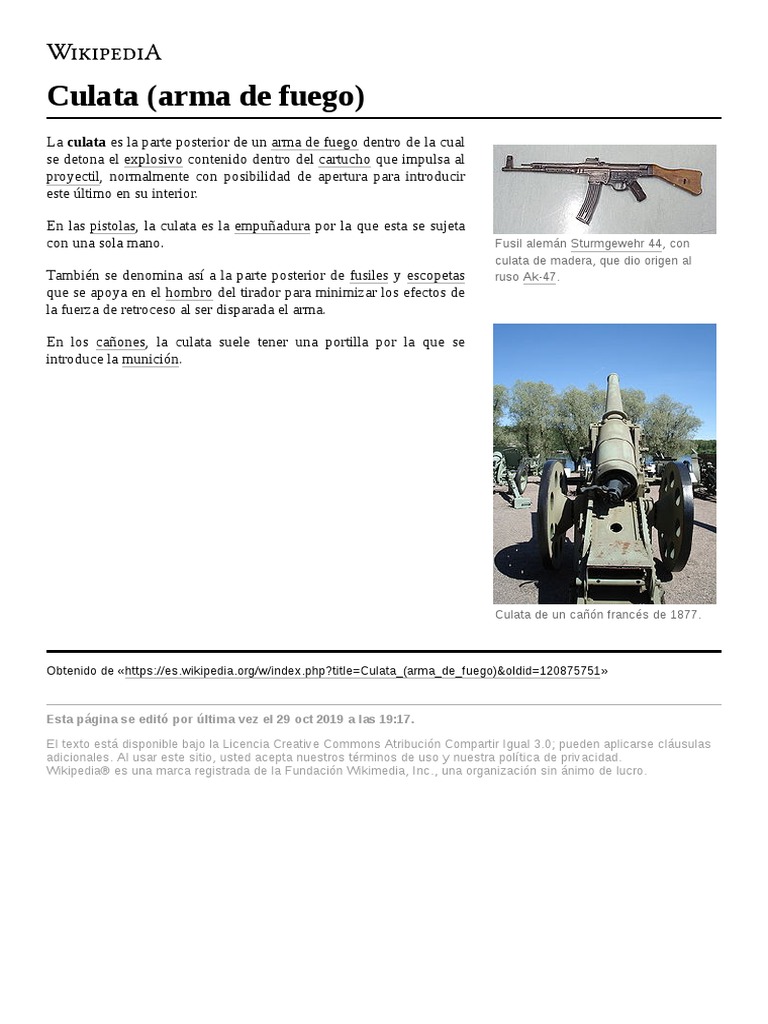 Culata (Arma de Fuego) | PDF
