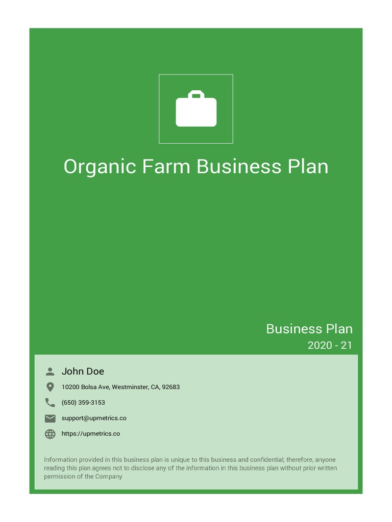 Organic Farm Business Plan Example PDF | PDF | Organic Farming | Farms