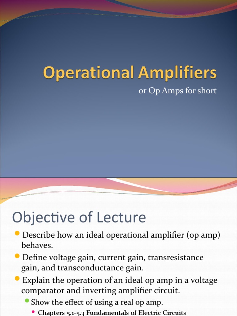 Operational Amplifiers | PDF | Operational Amplifier | Amplifier