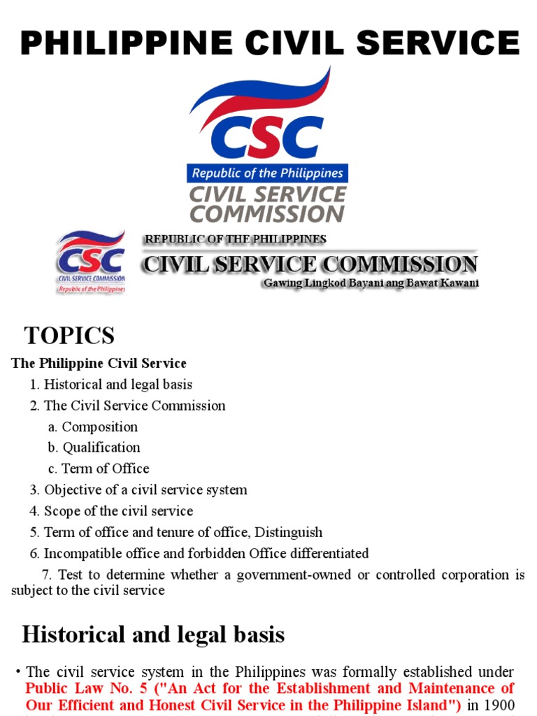Philippine Civil Service Overview | PDF | Civil Service | United States ...