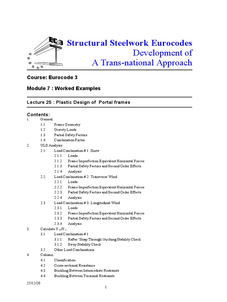 Structural Steelwork Eurocodes: Development of A Trans-National ...