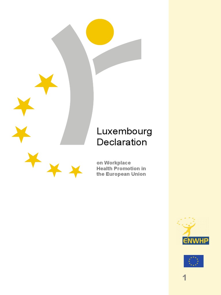 2018 Version Luxembourg - Declaration - V2 | PDF | Health Promotion | Occupational Safety And Health