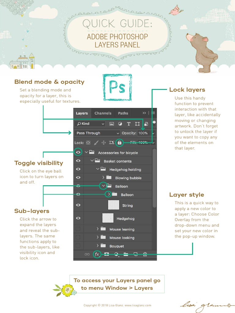 Quick Guide:: Adobe Photoshop Layers Panel | PDF