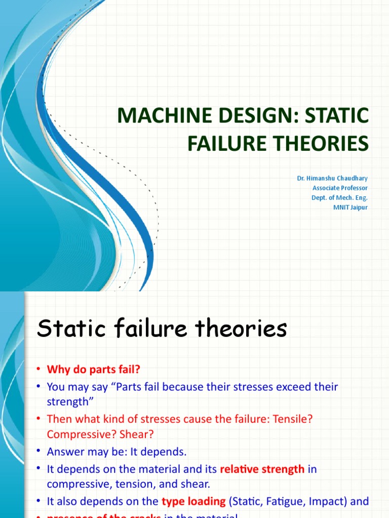 Static Failure Theories for Engineers | PDF | Strength Of Materials ...