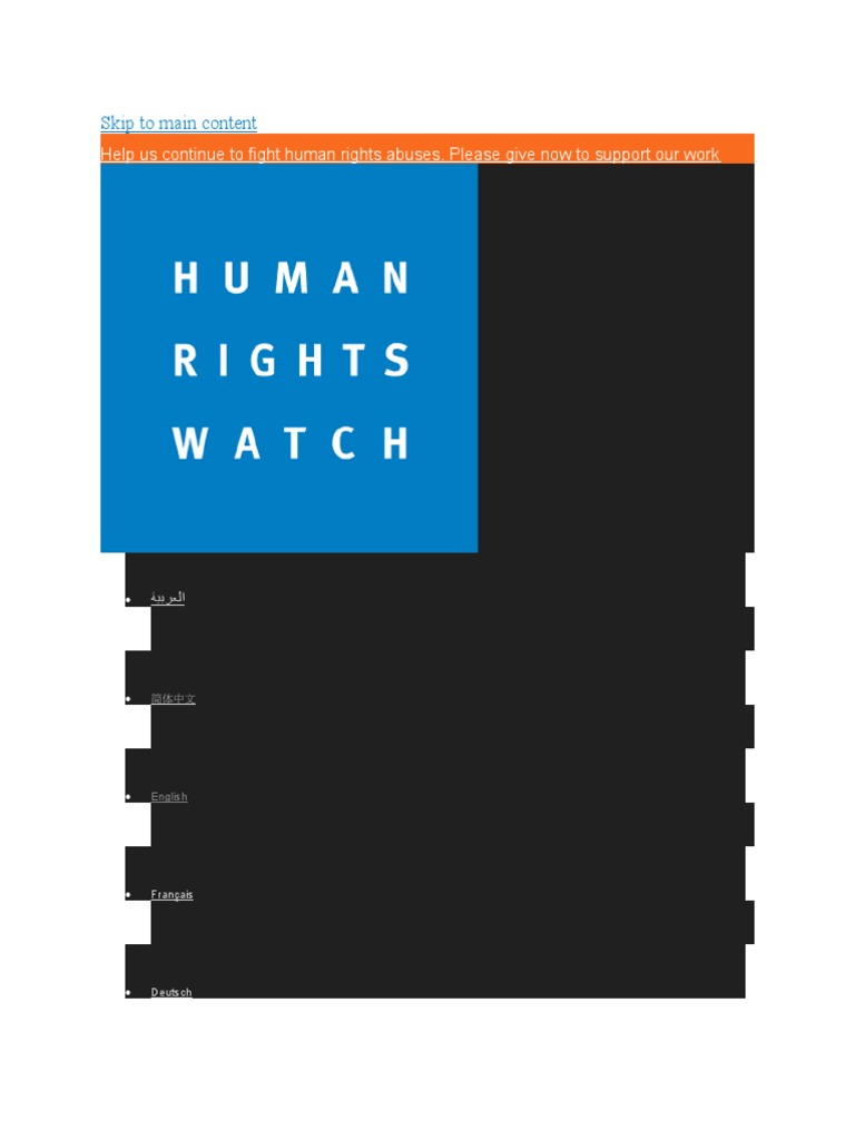 Human Right Watch 2 | PDF | Ethiopia | Human Rights