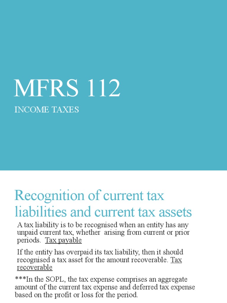 MFRS 112 Dtadtl | PDF | Deferred Tax | Tax Expense