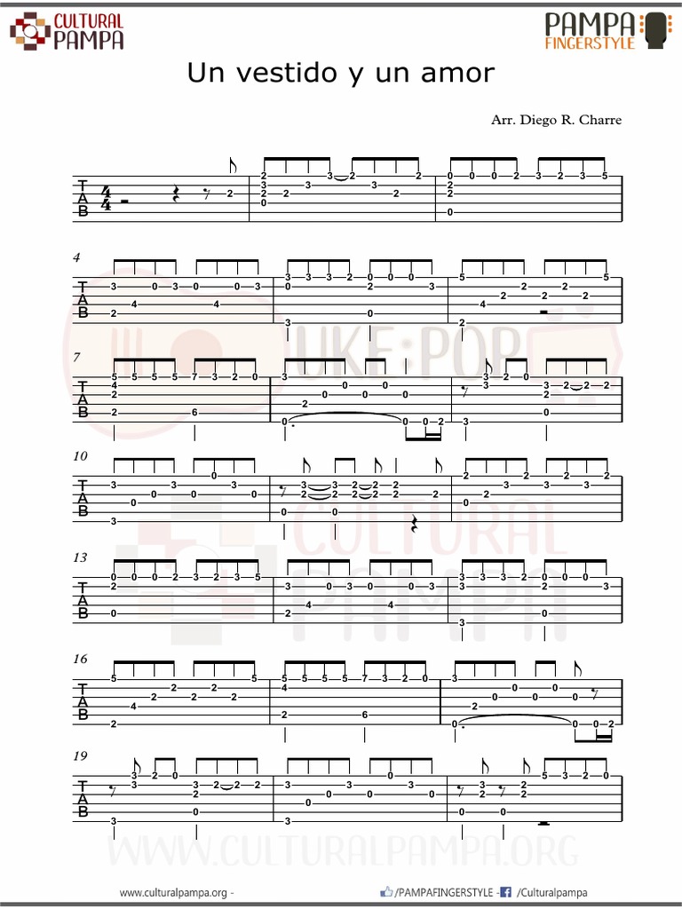 Un Vestido y Un Amor TAB - Partitura Completa | PDF