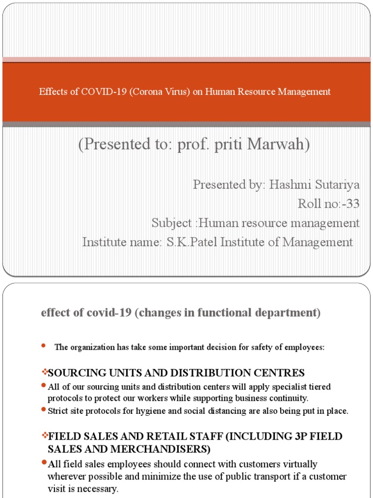 Presented To: Prof. Priti Marwah | PDF | Business