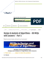 Design & Analysis of Algorithms - 88 MCQs With Answers - Part 1 - Department of Computer ...
