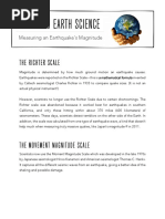 Lesson Plan Magnitude and Intensity | PDF | Earthquakes | Seismology