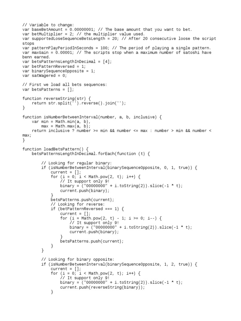 Script Martingala Freebitcoin Funcionando | PDF | Computer Programming | Computing