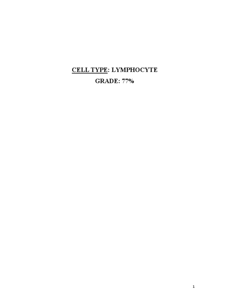 DEV2011 - Cell Profile Report | PDF | B Cell | T Cell