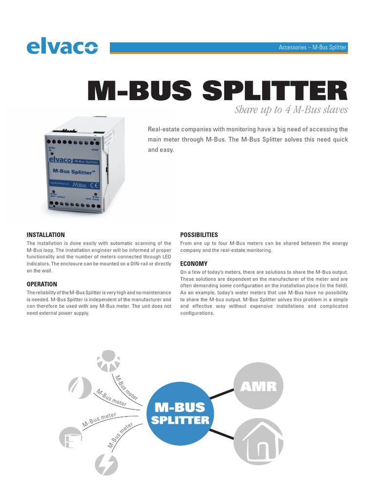 M-Bus Splitter Data Sheet English PDF | PDF | User Interface | Computer ...