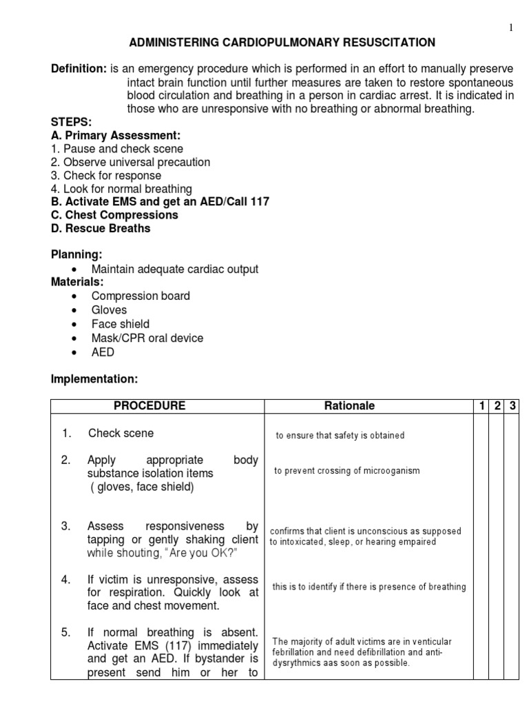 CPR | PDF | Cardiopulmonary Resuscitation | Breathing