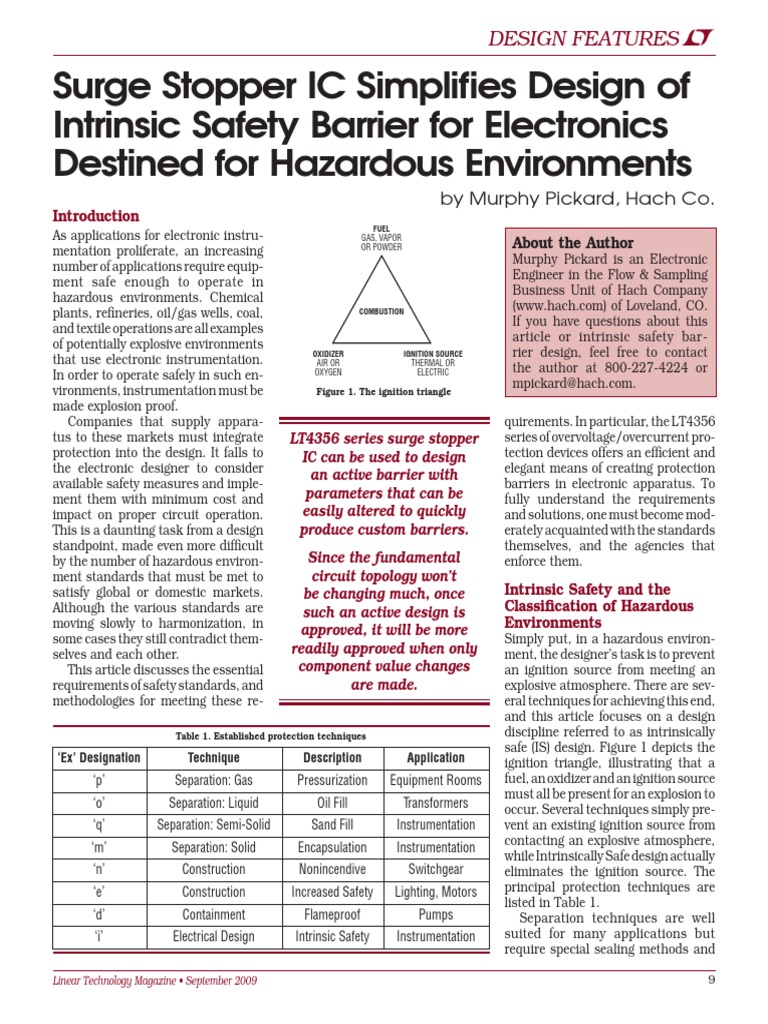Surge Stopper IC Simplifies Design of Intrinsic Safety Barrier For ...