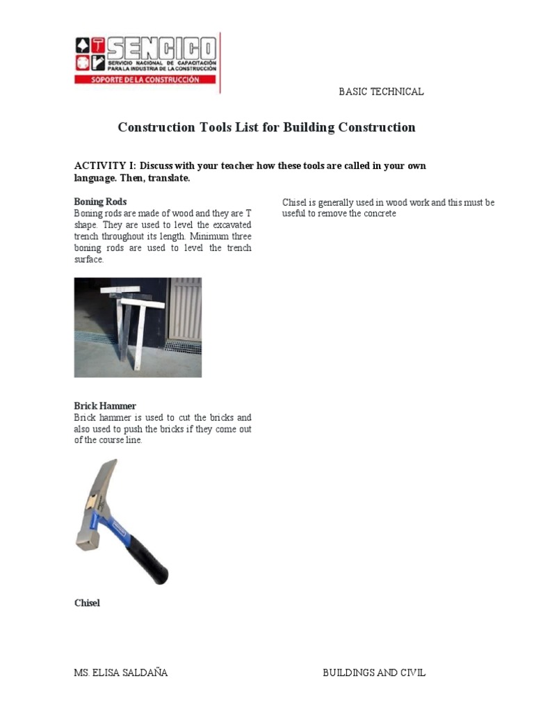 Tools and Materials of Construction | PDF | Masonry | Concrete