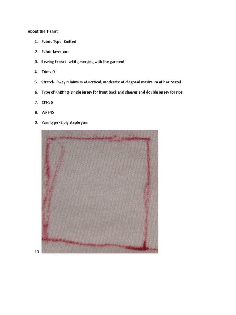 Testing For Knitted Fabric | PDF | Knitting | Yarn