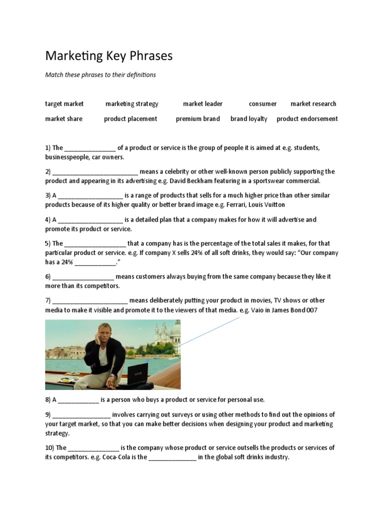 Marketing Vocabulary Worksheet Templates Layouts - 106715 | PDF ...