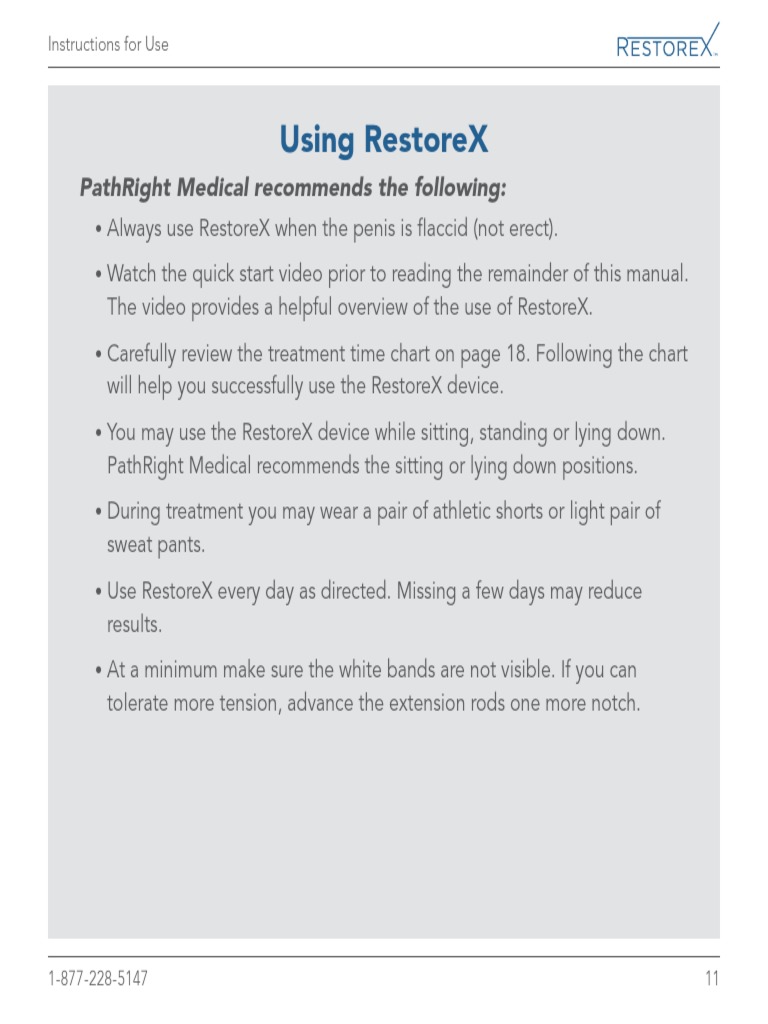 RestoreX Usage Instructions Guide | PDF | Tension (Physics) | Penis