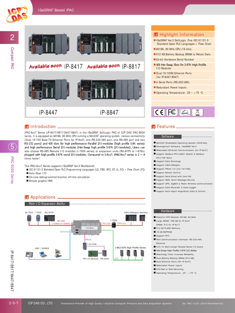 Ip-8417 Ip-8817: Highlight Information | PDF | Programmable Logic ...