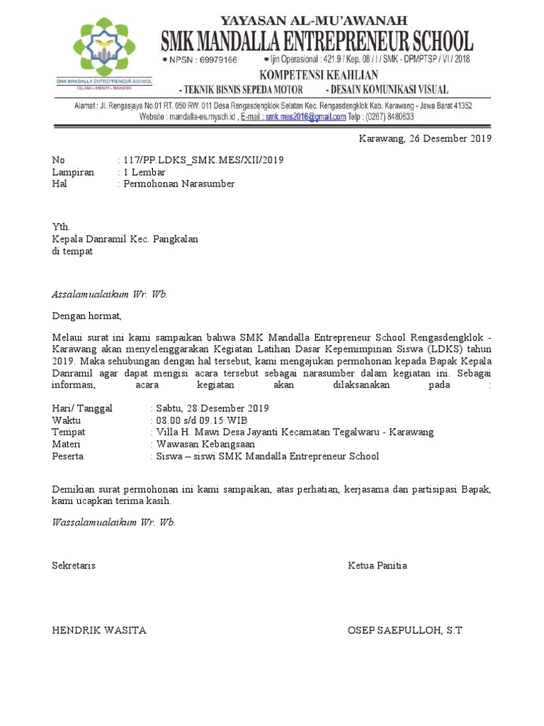 Surat Undangan Danramil | PDF