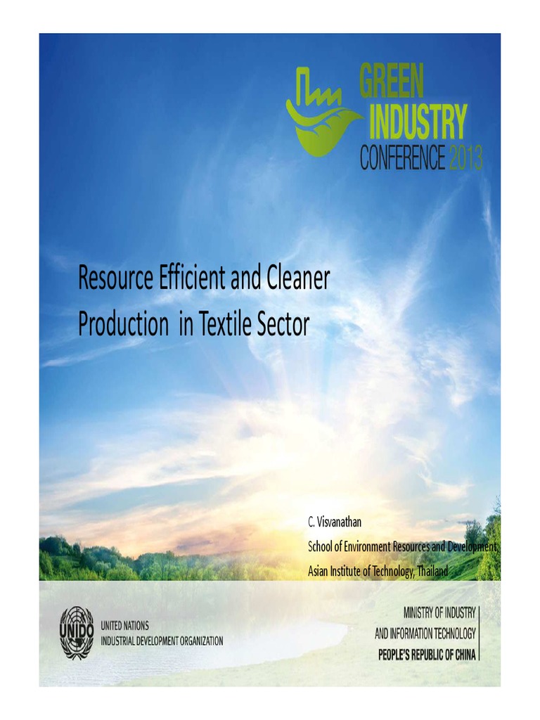 Resource Efficient and Cleaner Production in Textile Sector | PDF ...