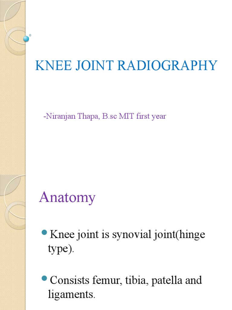 Knee Joint Radiography | PDF | Knee | Limbs (Anatomy)