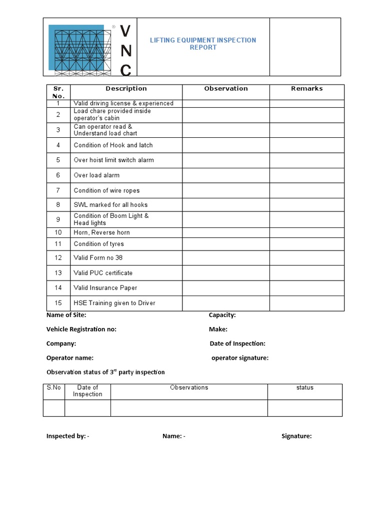 22 Hydra, Crane Checklist | PDF