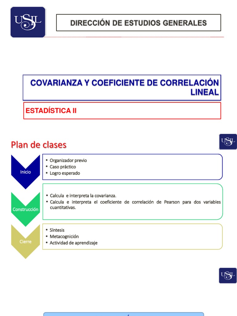 Sesin 2. Correlacin Lineal PDF | PDF | Covarianza | Correlación y dependencia