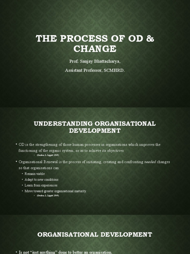 The OD Process - 1 | PDF | Organization Development | Systems Theory
