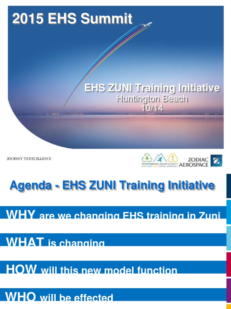 2015 EHS Summit: EHS ZUNI Training Initiative | PDF | Educational Technology | Regulatory Compliance